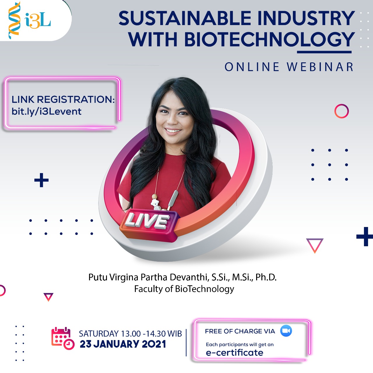 Online Webinar: Sustainable Industry with Biotechnology - i3L University
