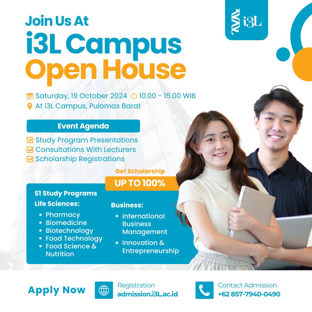 Halaman Pendaftaran Open House - i3L Indonesia International Institute for Life Sciences